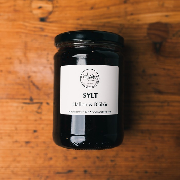 Hallon & Blåbärssylt 420g :: Ånäbben Bär&Sylt